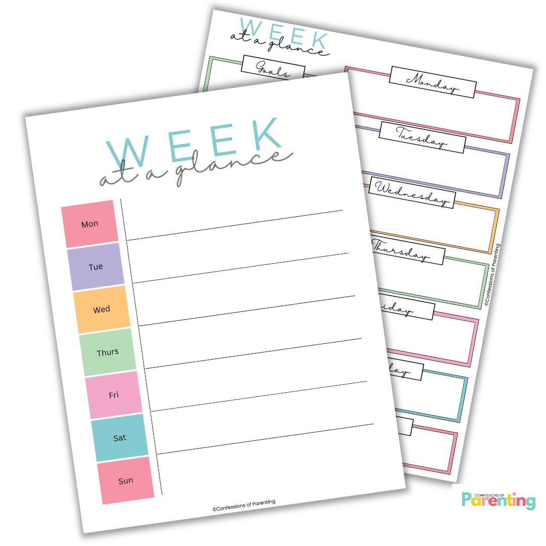 Free Weekly Planner Printable to Organize Your Family Life