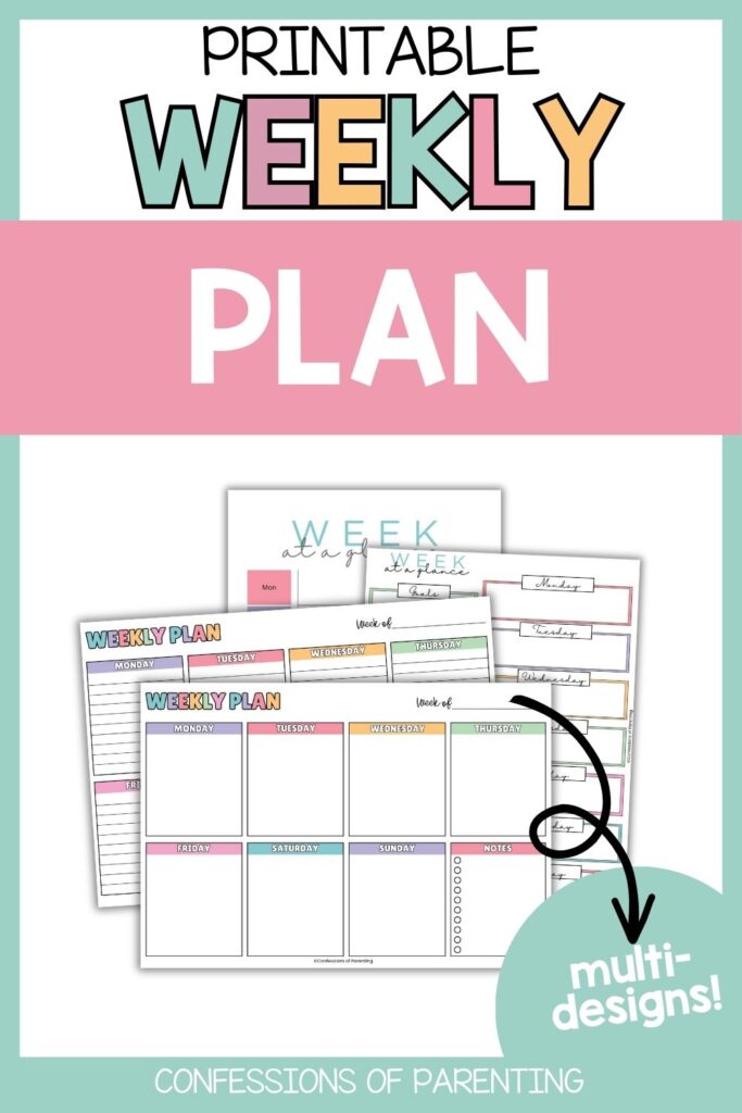 Free Weekly Planner Printable to Organize Your Family Life