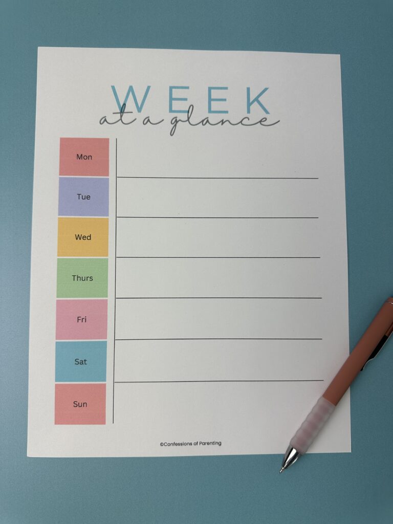 Free Weekly Planner Printable to Organize Your Family Life