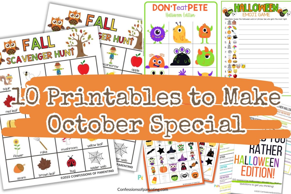 10 Free Printables to Make Your October Family Nights Special
