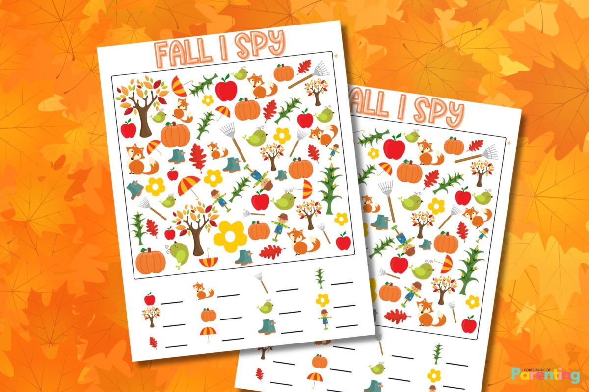 Free Fall I Spy Game Printable for Kids (Fun Autumn Activity)