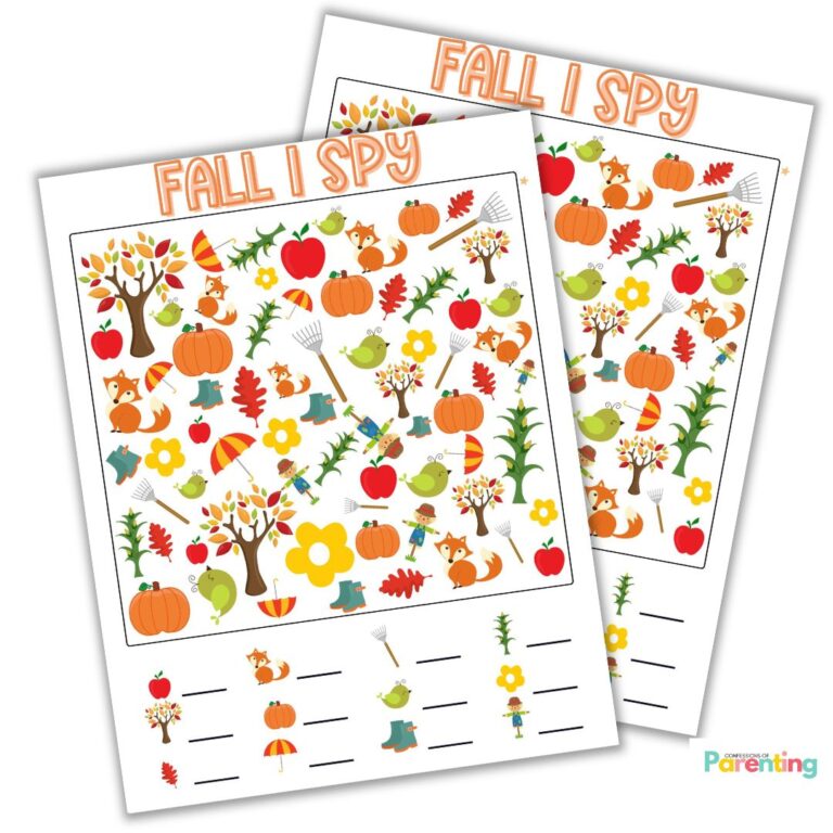 Fun Fall I Spy Printable Game (Free Download!)