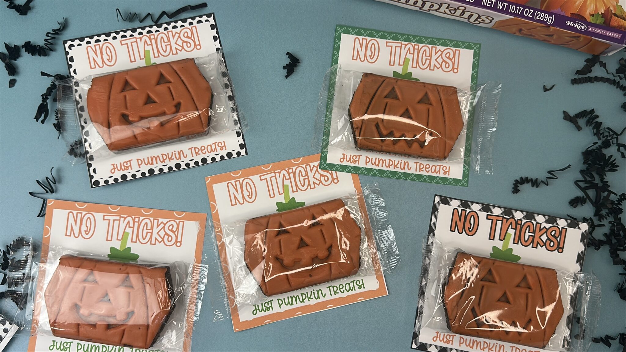 No Tricks Just Pumpkin Treats Printable Tag