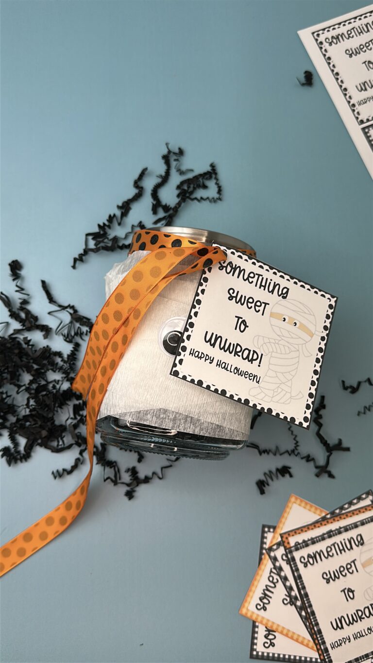 Something Sweet to Unwrap Printable Halloween Gift Tags