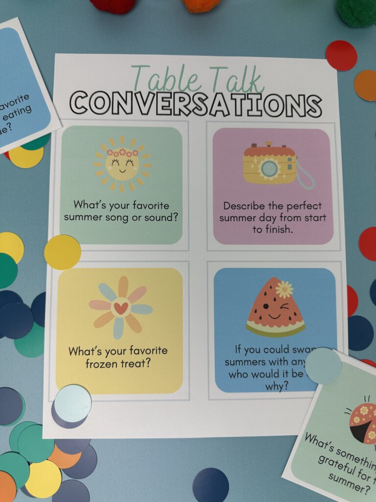 Family Conversation Starters for Kids & Parents (Free Printable)
