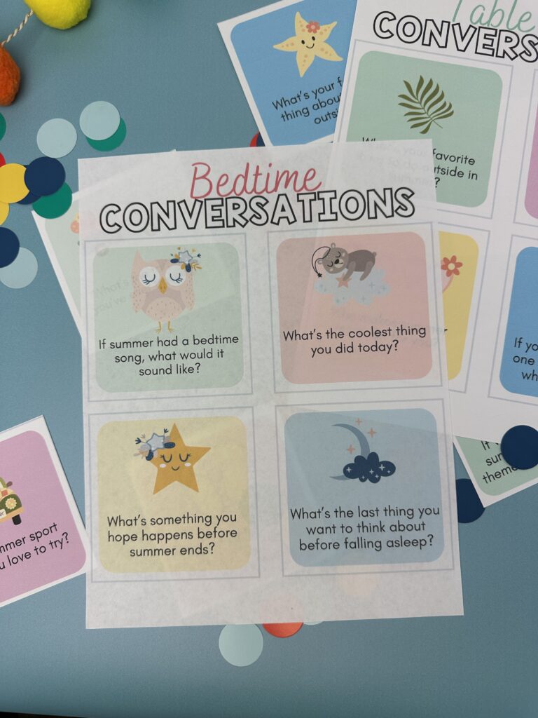 Family Conversation Starters for Kids & Parents (Free Printable)