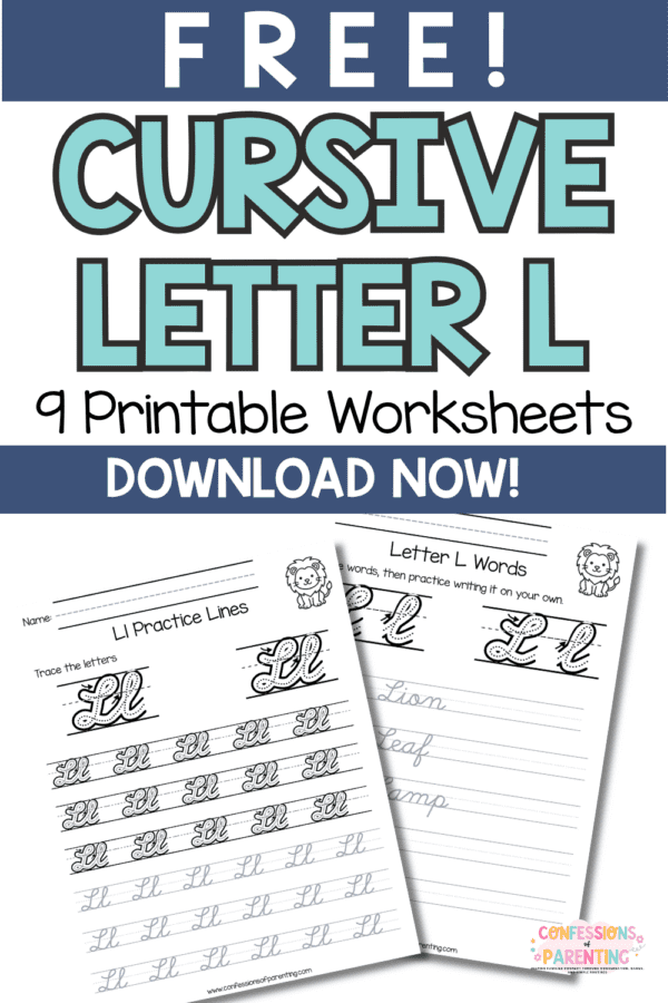 Cursive Letter L Worksheets (Free Printable for Kids)