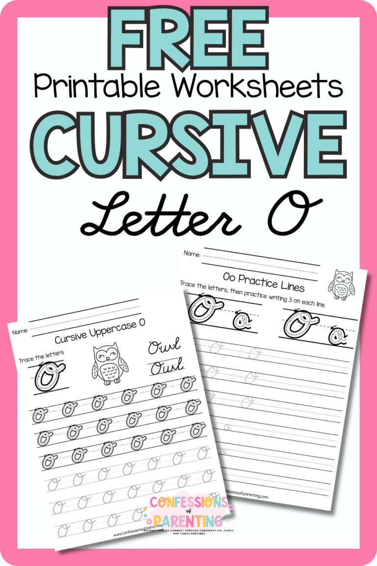 Cursive Letter O Worksheets (Free Printable for Kids)